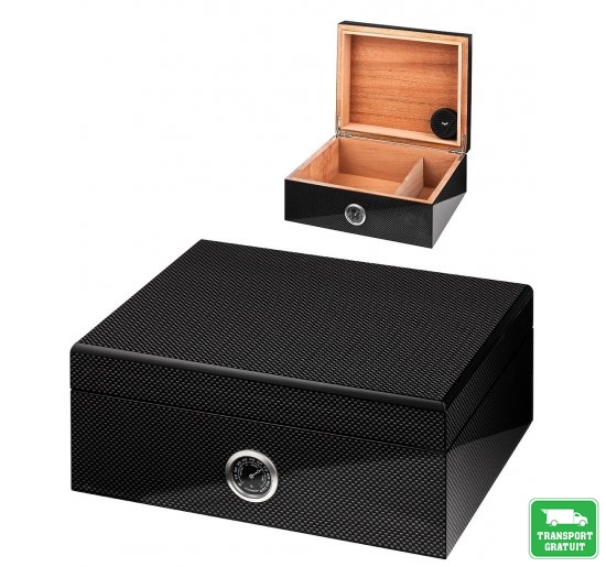 Humidor trabucuri Angelo Carbon Black 920840 pret umidor trabucuri