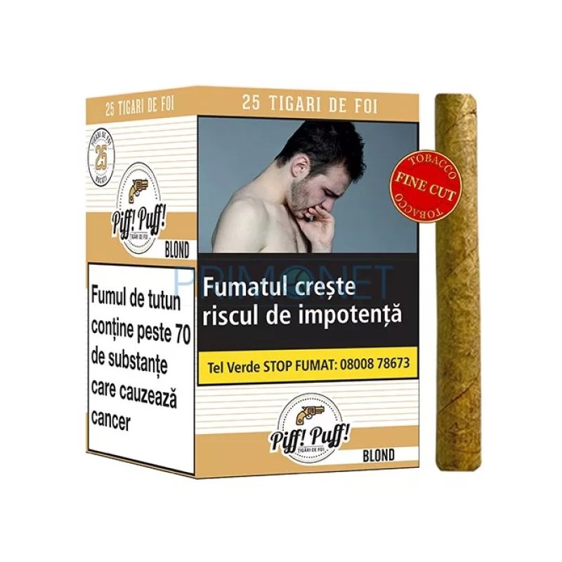 Tigari de foi Piff Puff Blond 240g Vanilie 25 tutungerie