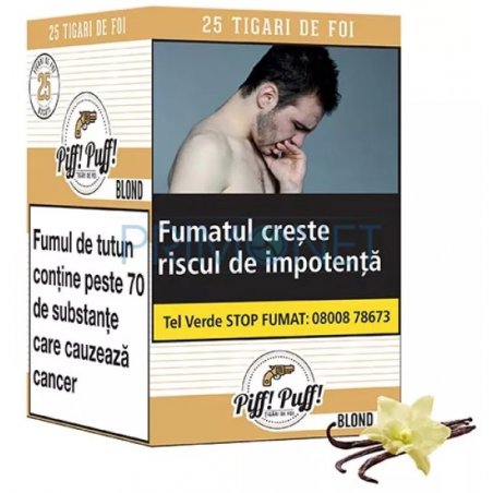 Tigari de foi Piff Puff Blond 240g Vanilie 25 tutungerie