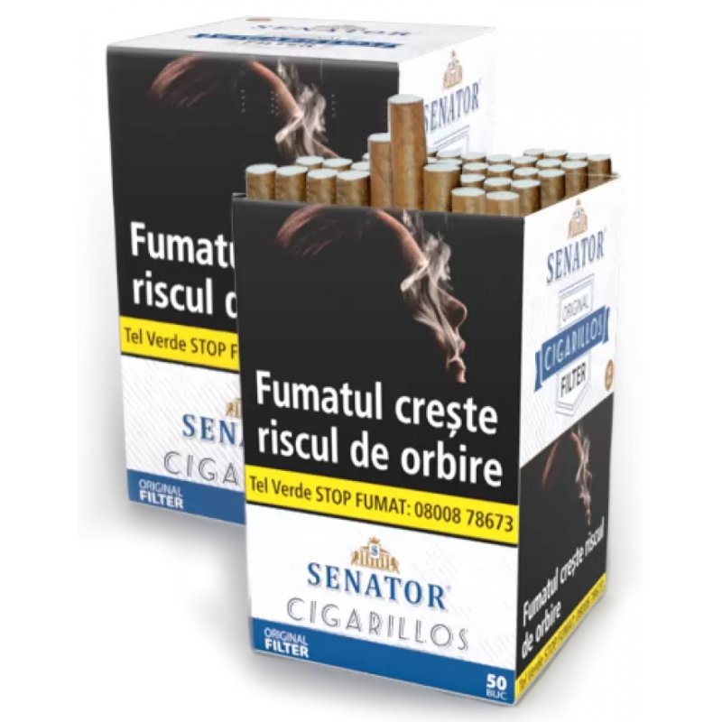 Cumpara Tigari de foi Senator Filter Cigarillos Original (50)