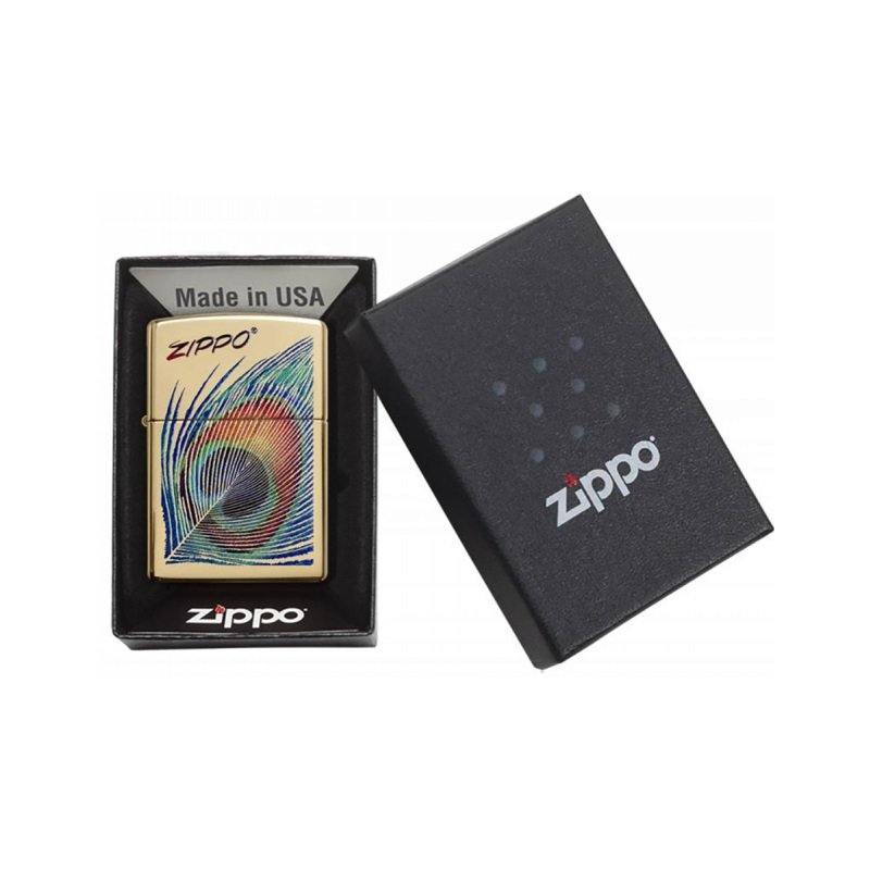 Bricheta Zippo CI407109 Peacock Feather
