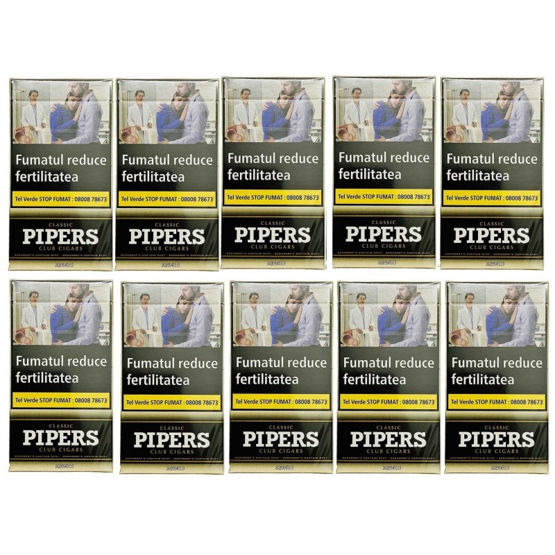 Oferta pret redus Tigari de foi Pipers Club Classic (100)