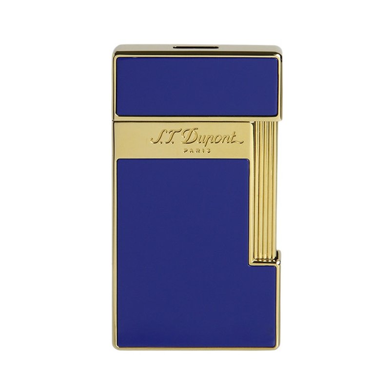Bricheta S.T. Dupont Slimmy Lighter Blue Lacquer and Gold 28005