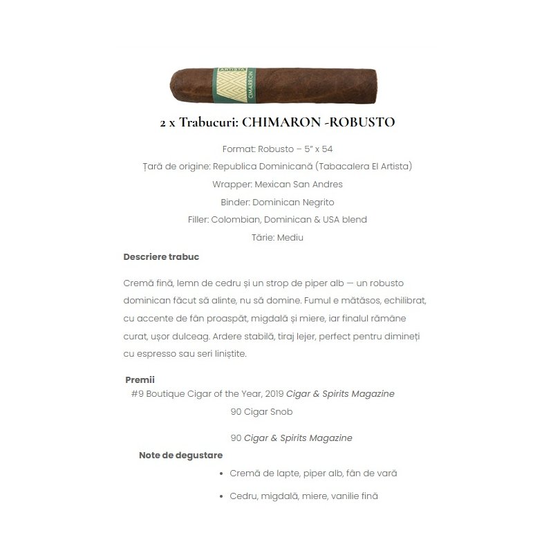 Sampler Trabucuri Breakfast Puro Ambar Chimaron (4)